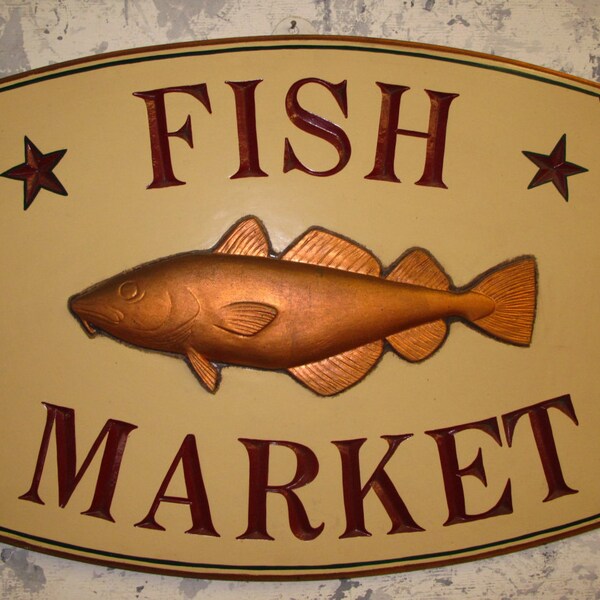 Fresh Fish Sign - Etsy