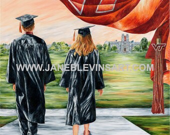 CUSTOM PRINTABLE Invitation: Virginia Tech "making Tracks" Two-sided ...