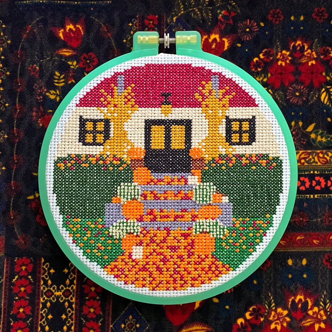 Fall Porch Cross Stitch PATTERN PDF Instant Download - Etsy