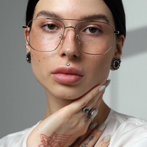 Round Cat Eye Glasses Frames Women With Non Prescription Or Etsy