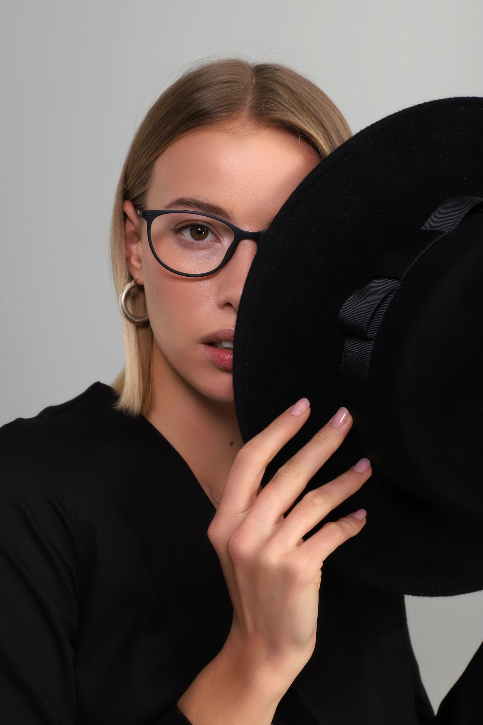 Small Cat Eye Glasses Frames in Black Color With Prescription or Non ...
