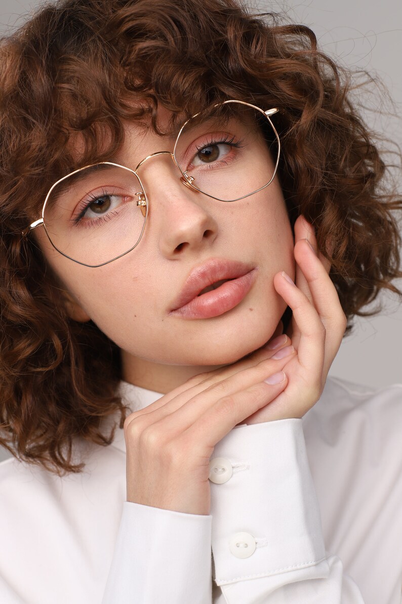 Octagonal Glasses Frames Women With Non Prescription or | Etsy