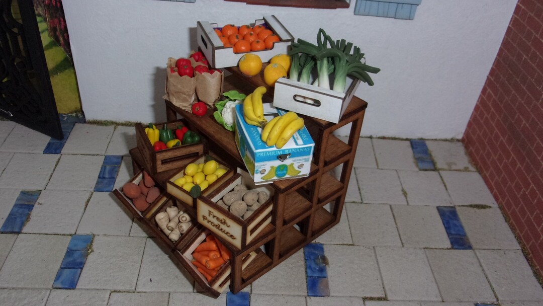 Green Grocer Stand All Handmade 1:12th Dolls House - Etsy