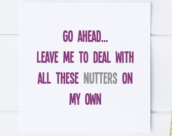 Funny Goodbye Card Rude Farewell Card Funny Greeting Card | Etsy