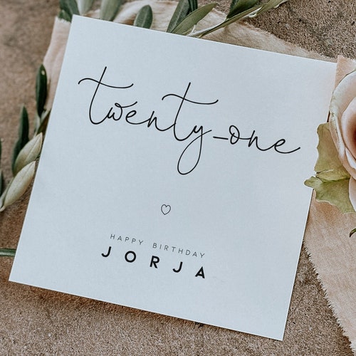 Personalised 21st Birthday Card Twenty First Birthday Card - Etsy UK