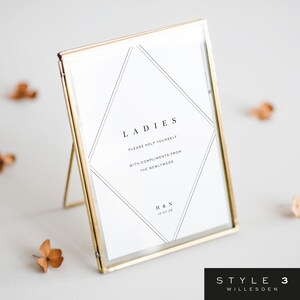 Ladies Wedding Toiletry Basket Sign, Ladies Wedding Bathroom Sign, 10 ...