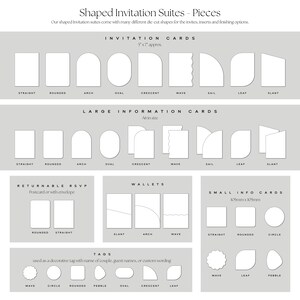 Die Cut Shaped Wedding Invitation Suite, Purple Invitation Bundle ...