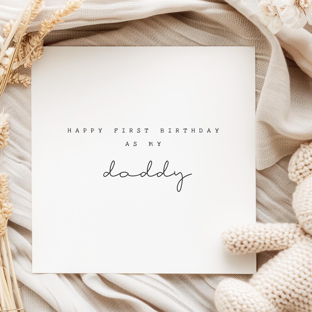 First Birthday Card Daddy, Birthday Card From Baby, New Dad Birthday ...