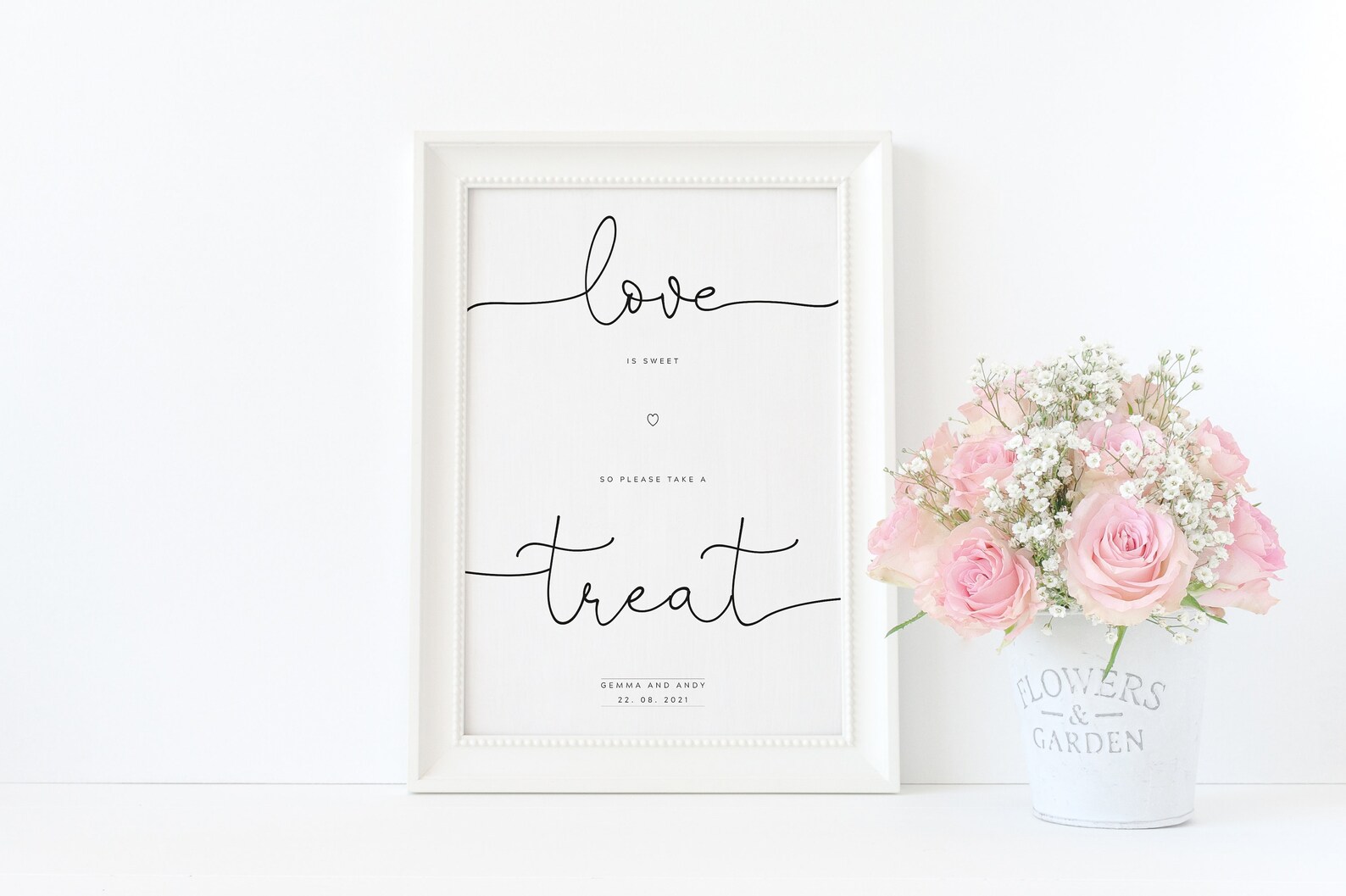 Sweet Cart Wedding Sign Personalised Wedding Sign Love is - Etsy UK