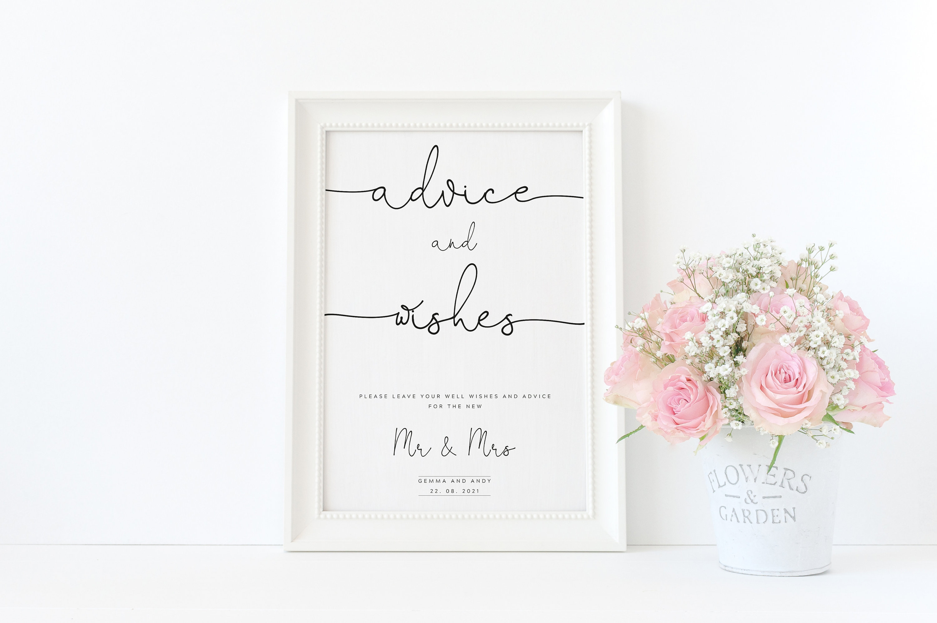 Advice and Wishes Sign Personalised Wedding Sign Advice and | Etsy