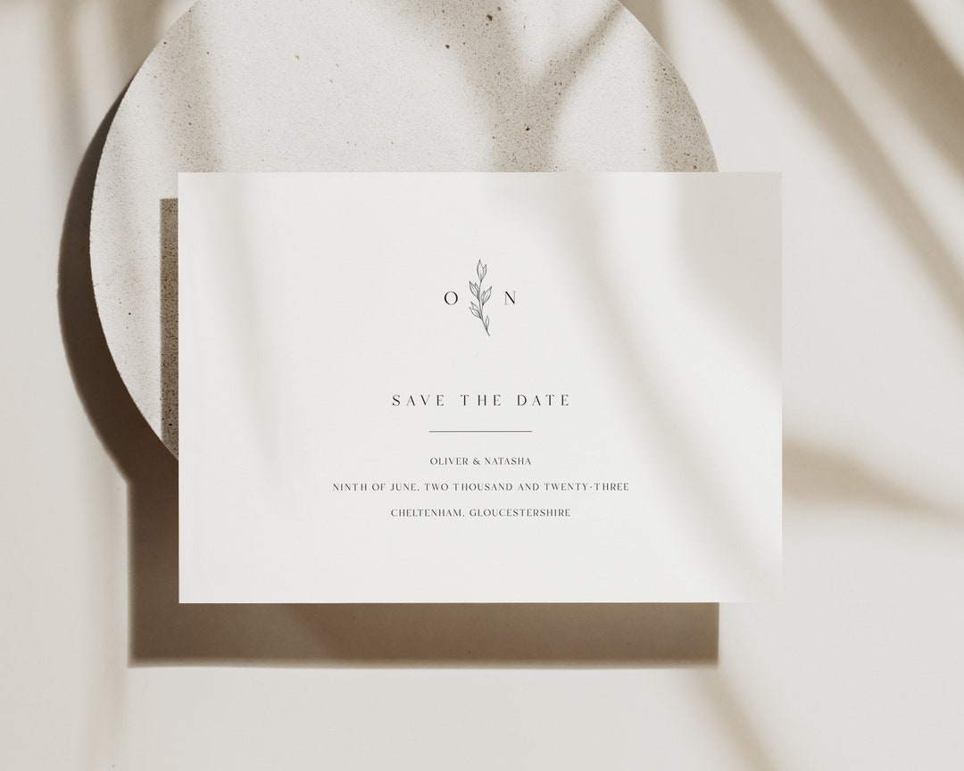 Classic Save the Date Cards, Monogram Save the Date, Wedding Announcement, Elegant Save Our Date ...