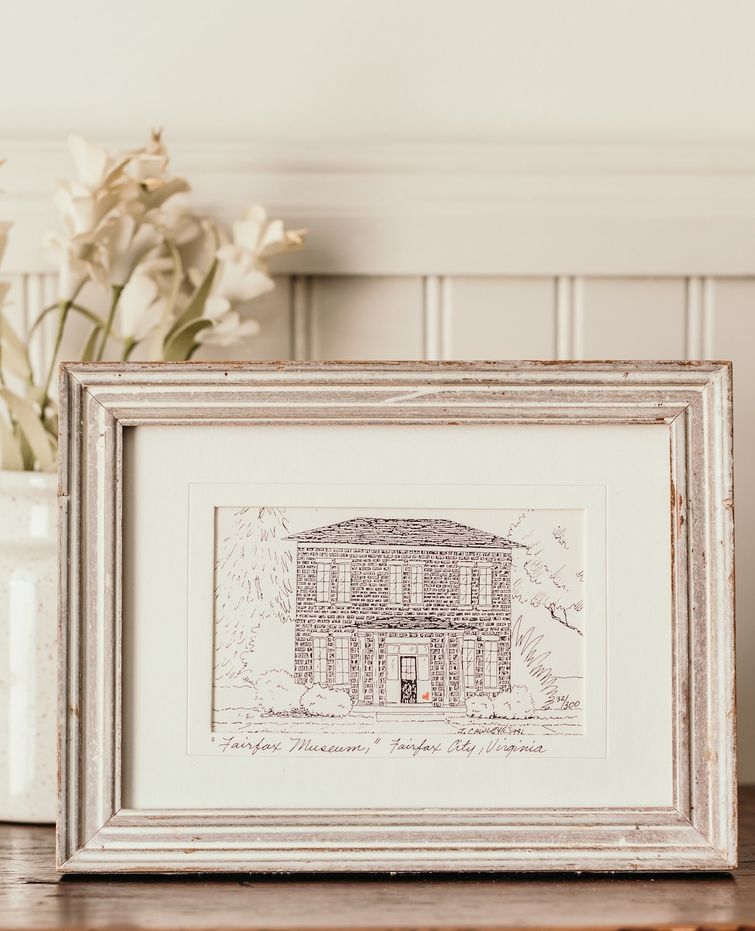 Vintage Fairfax Virginia Art Handmade Pen Drawing/sketch of Fairfax ...