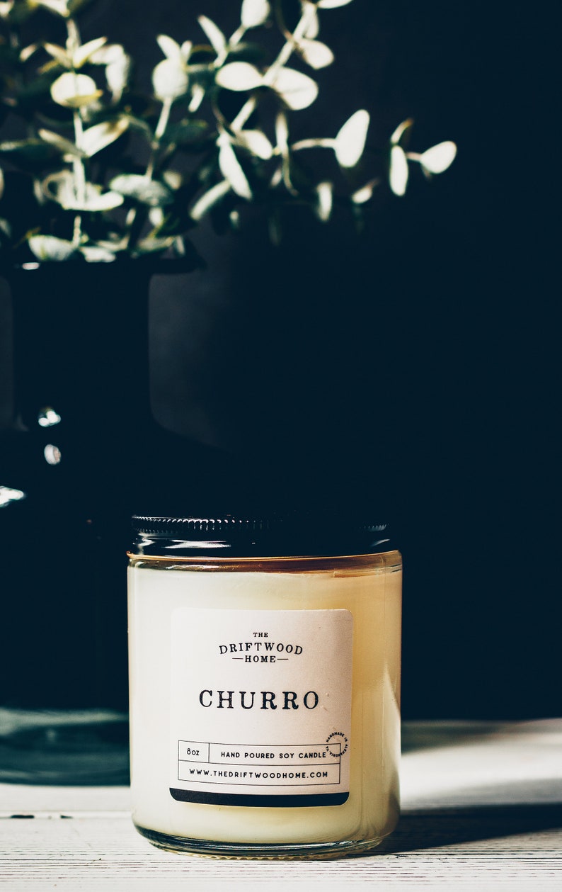 Apothecary Jar Soy Candles Mexican Churro Soy Wax Candle - Etsy