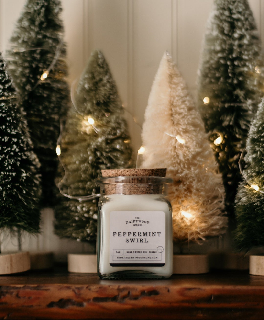 Holiday Soy Candles -"peppermint Swirl" Winter Holiday Candles Sweet ...