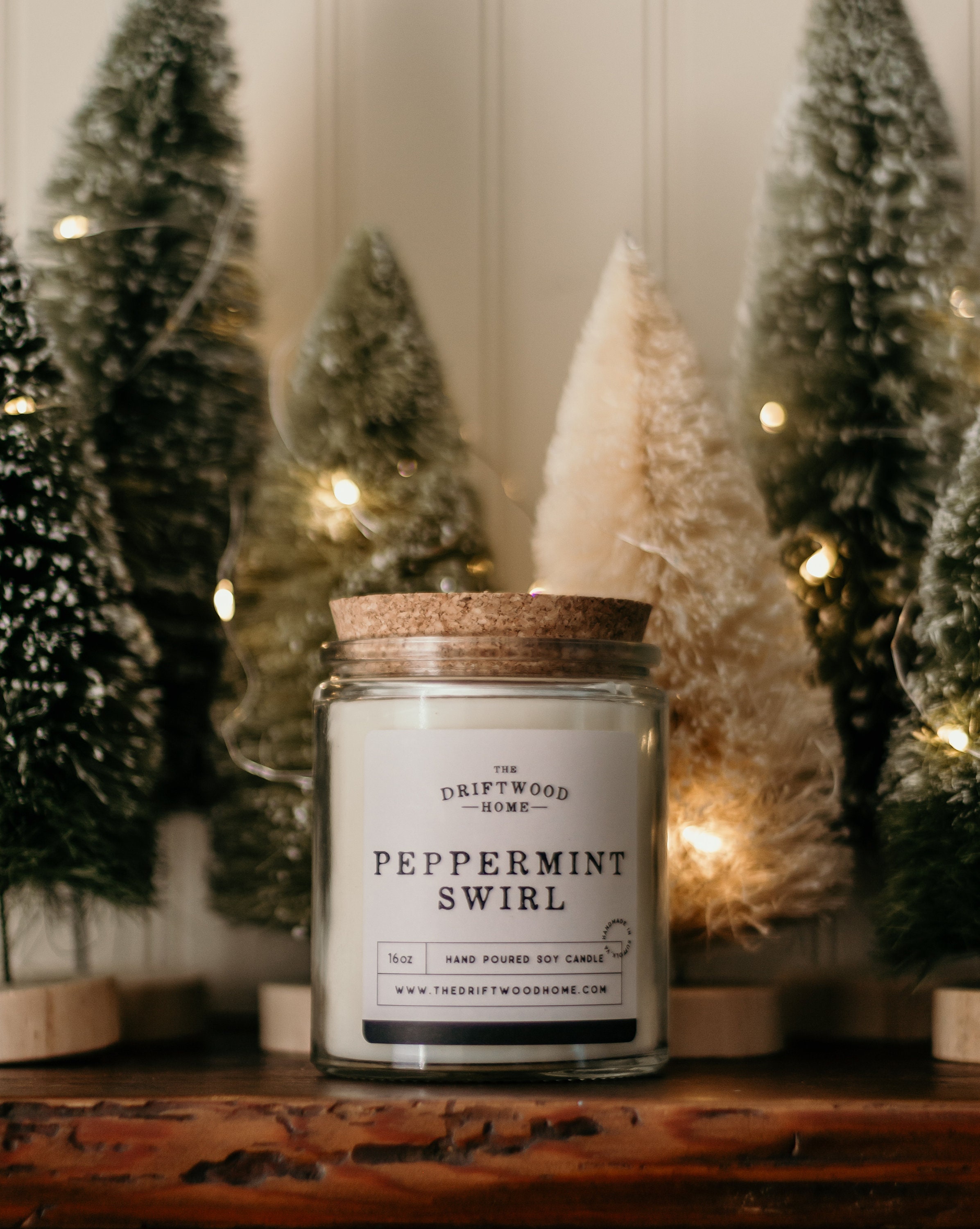 Holiday Soy Candles -"peppermint Swirl" Winter Holiday Candles Sweet ...