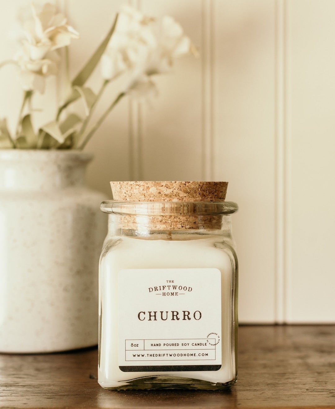 Apothecary Jar Soy Candles - Mexican Churro Soy Wax Candle Fried Donut ...
