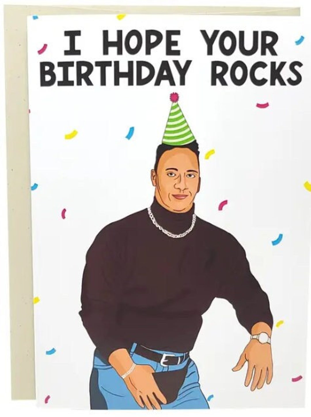 The Rock, Birthday Card, Funny Birthday Card - Etsy