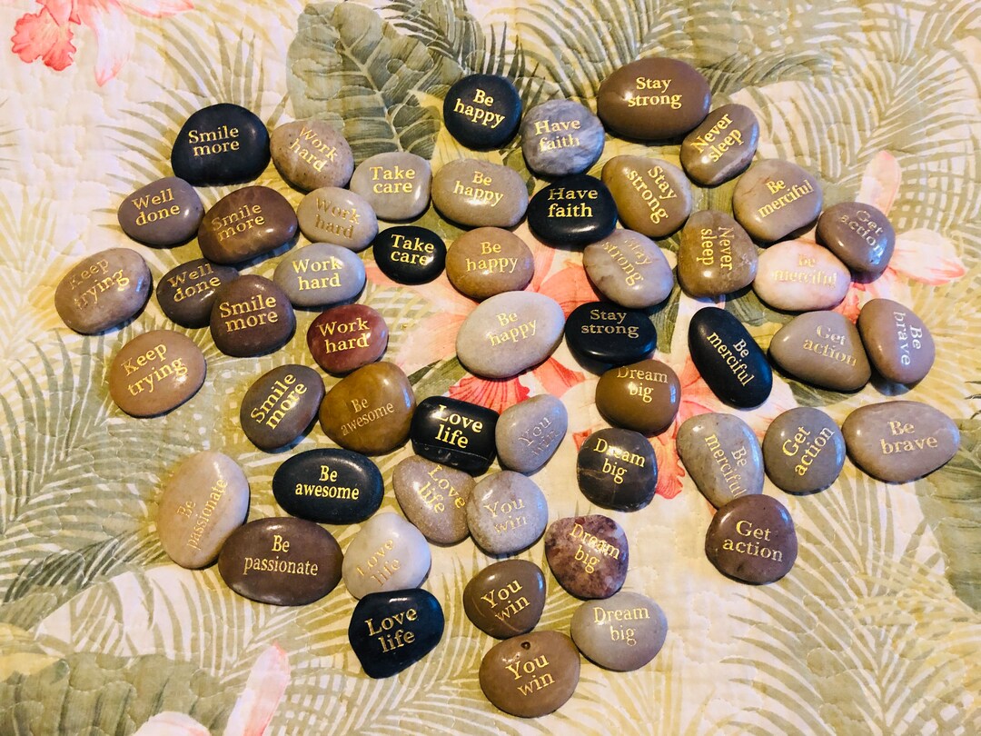 Word Stones: Phrase Stones/words of Encouragement Stones/engraved ...