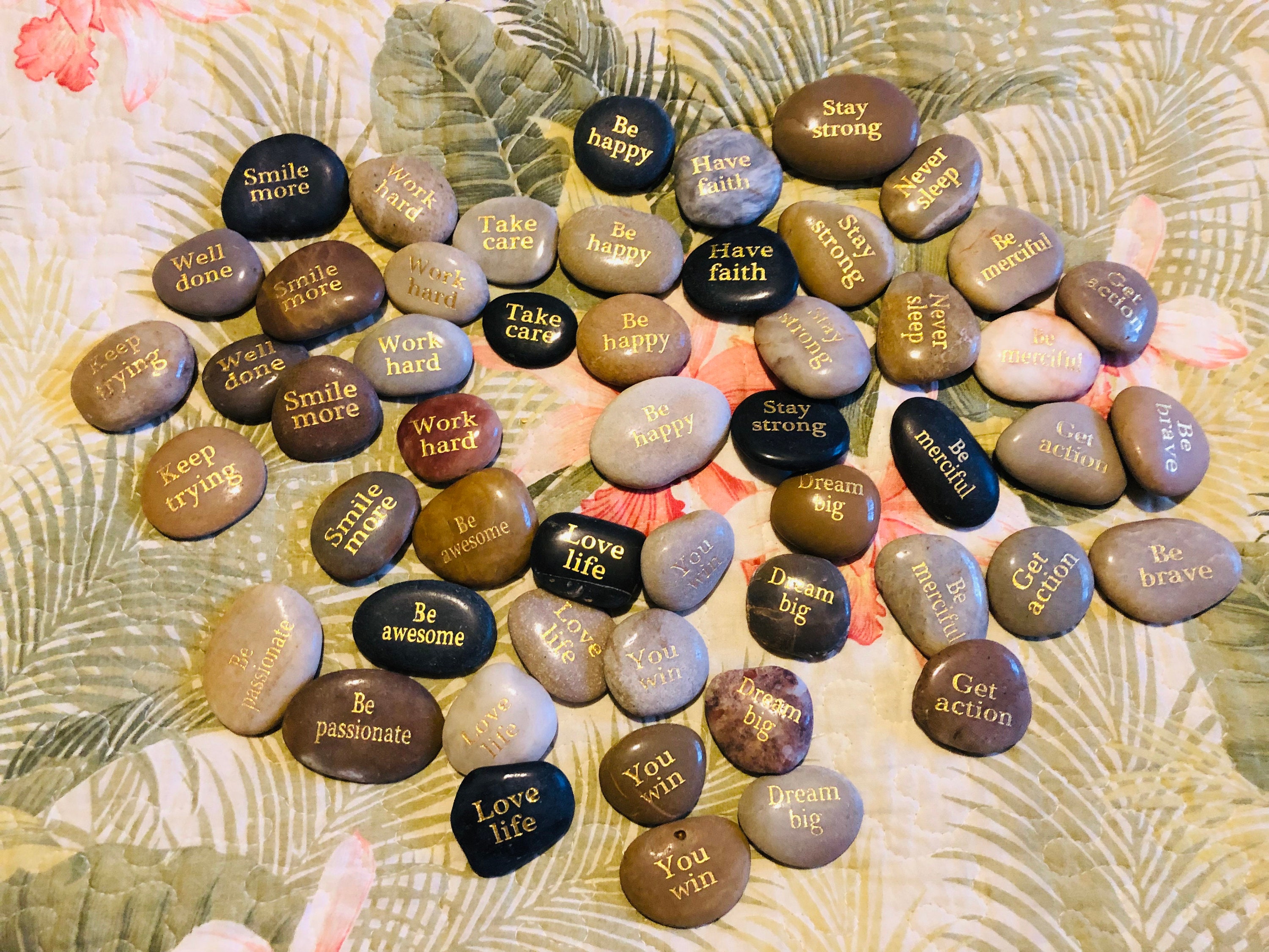 Phrase Stones/words of Encouragement Stones/engraved - Etsy