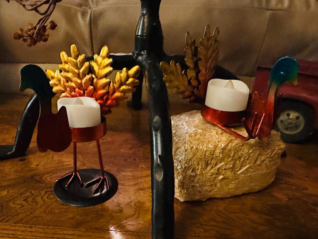Holiday Turkey Tea Light Candle Holder/thanksgiving Decor/table ...