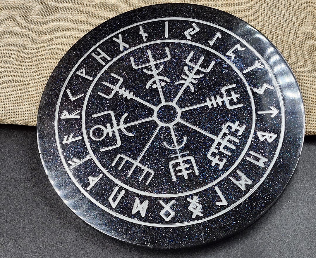 Handmade Rune Plate | Divination Altar Tool | Norse Pagan Ritual ...