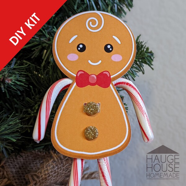 Gingerbread Candy Cane Ornament - Etsy