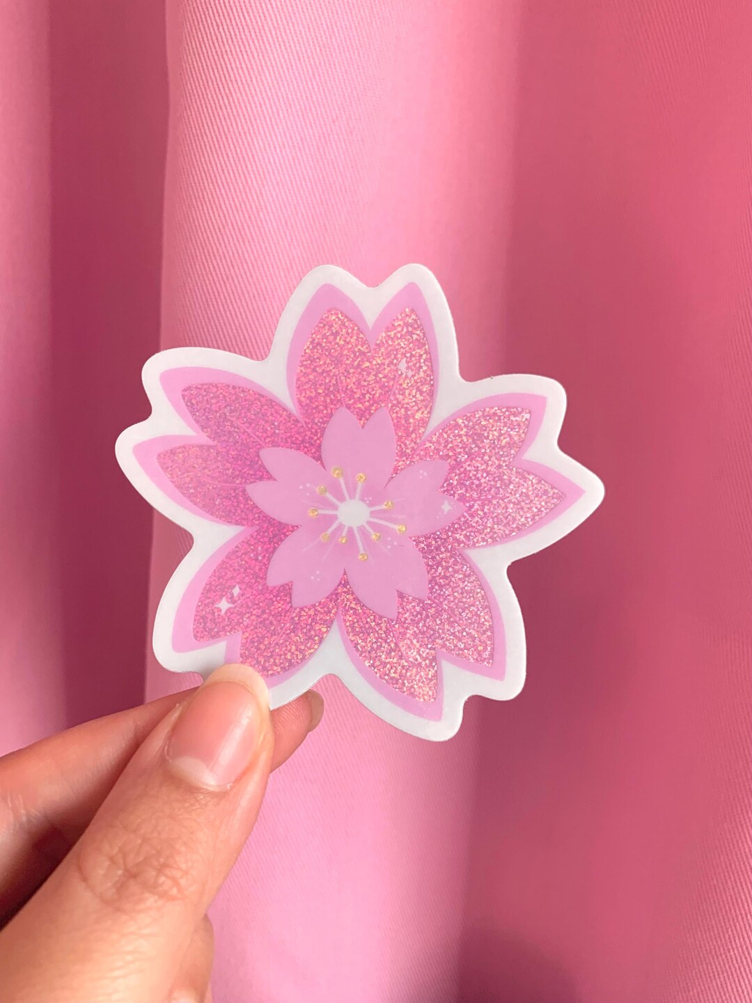 Sakura Holographic Sticker - Etsy