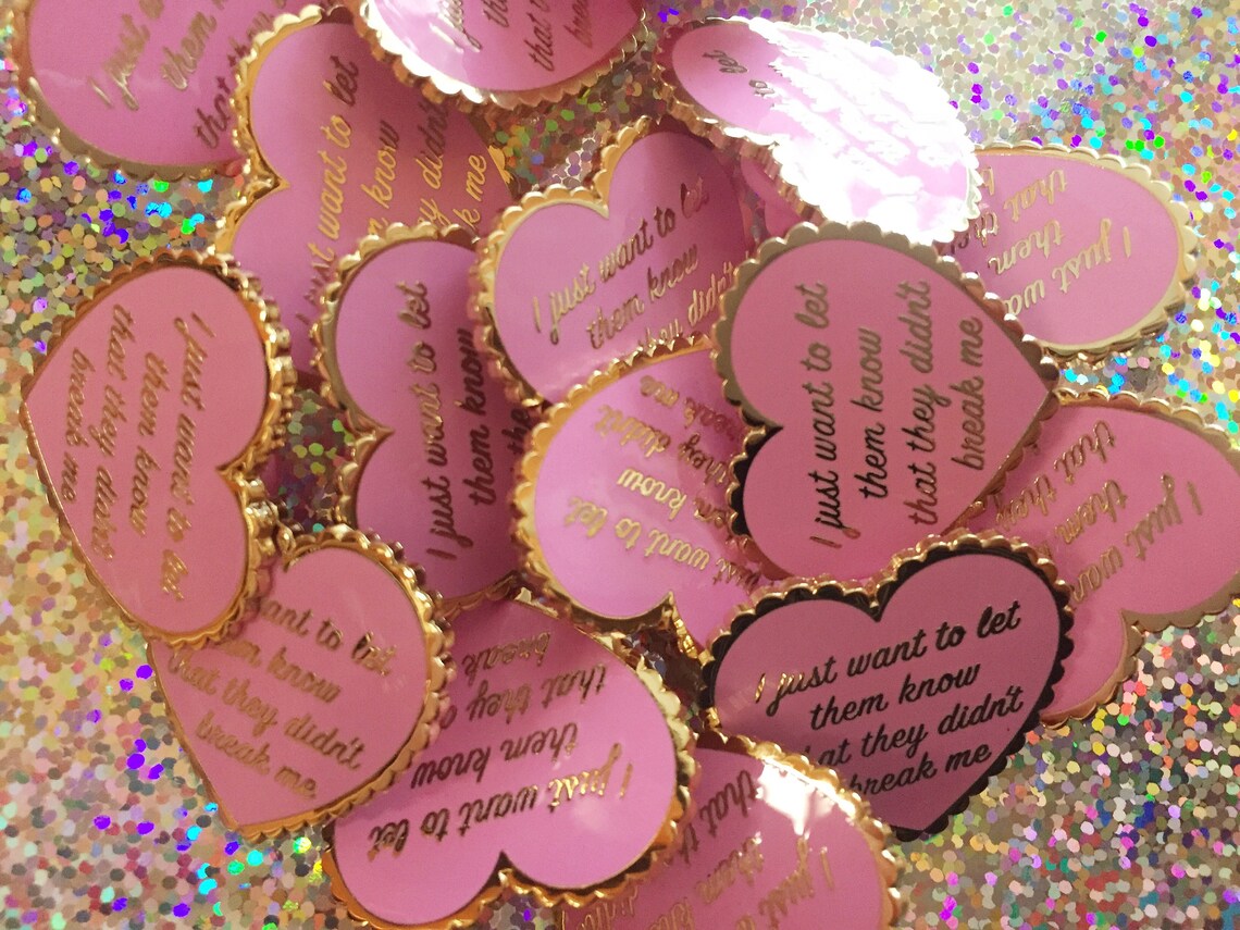 Pretty in Pink Hard Enamel Pin - Etsy