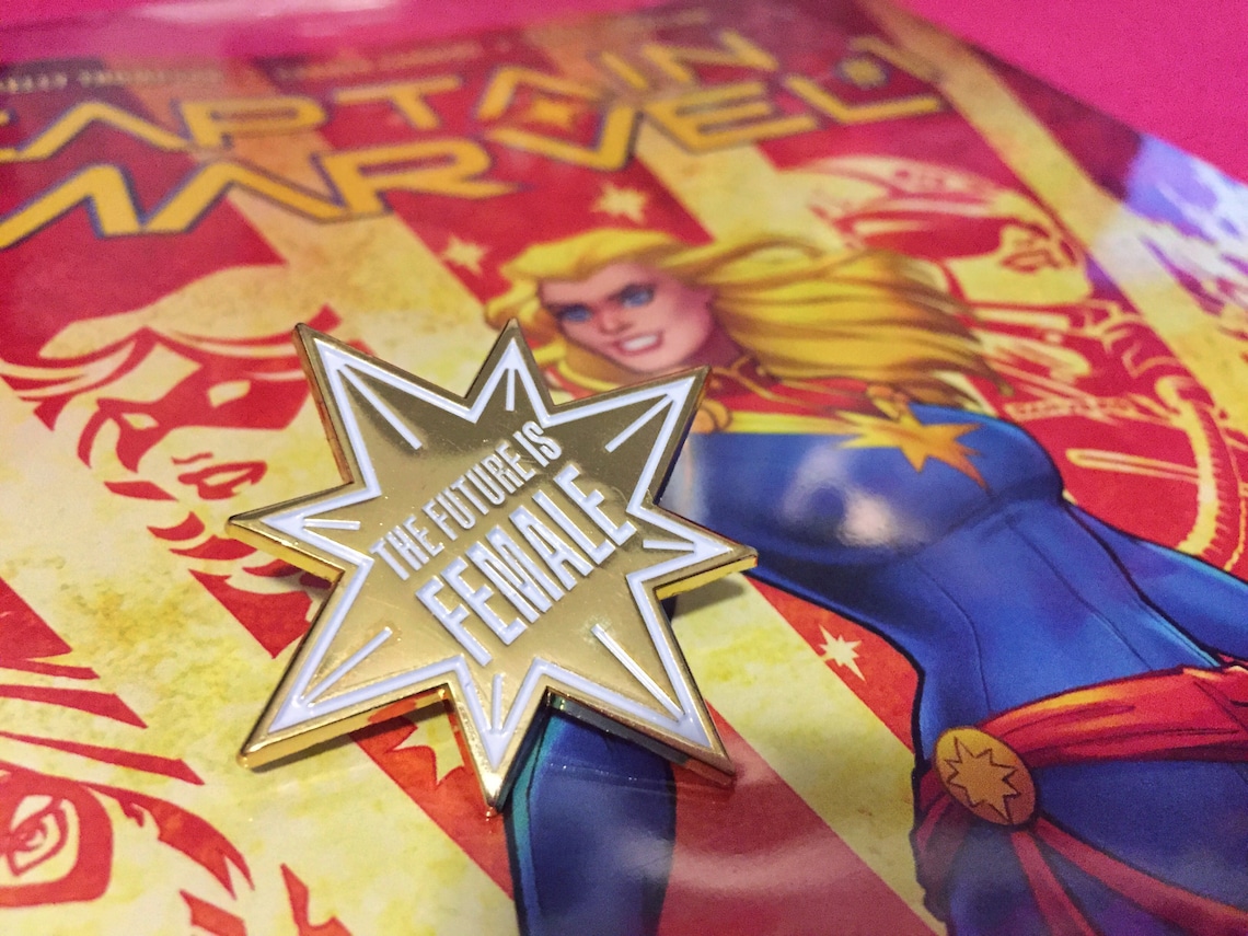 Captain Marvel Enamel Pin | Etsy