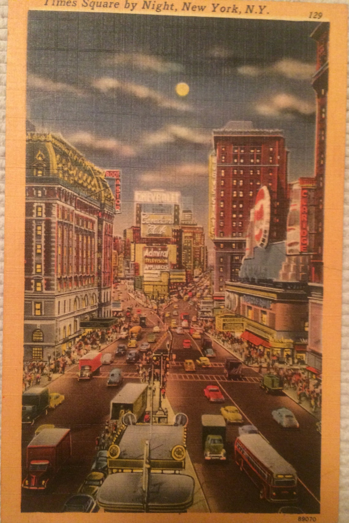 Times Square by Night Postcard - Etsy