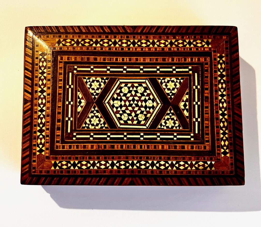Intricate Marquetry Wooden Box - Etsy