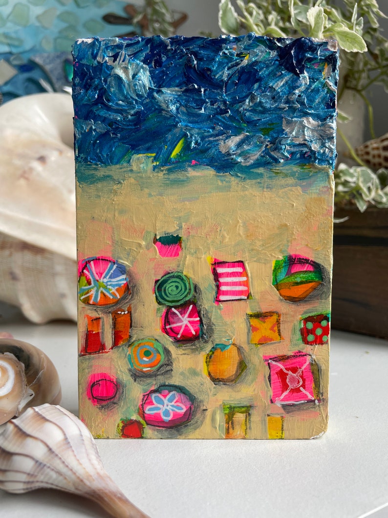 Aerial Beach Scene Summer Painting - Etsy