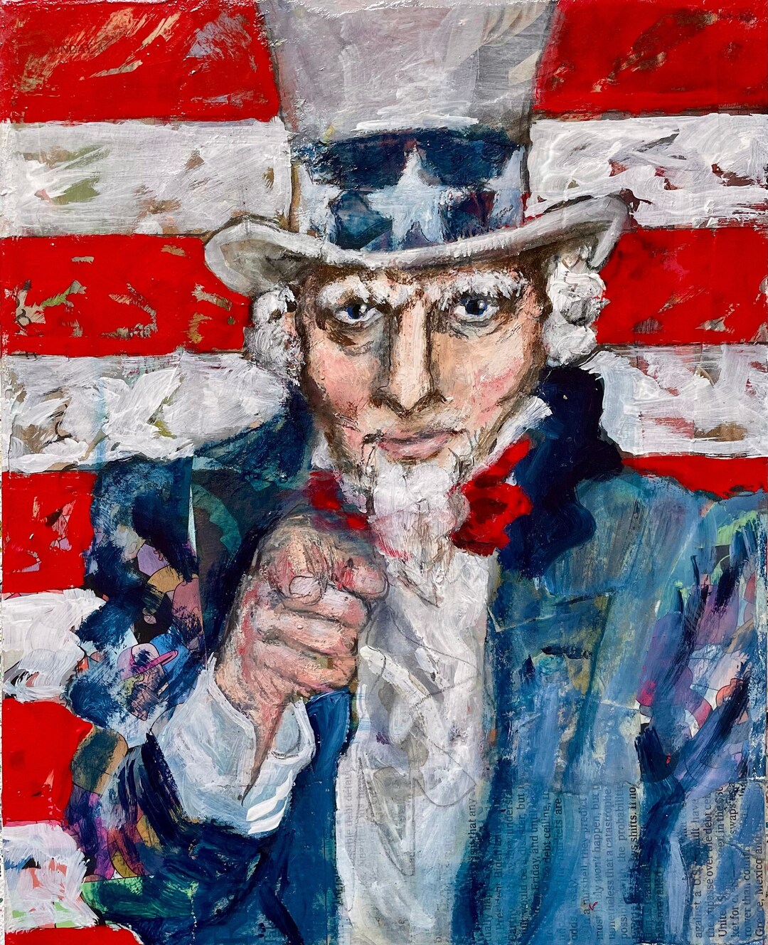 Americana Uncle Sam Artwork - Etsy