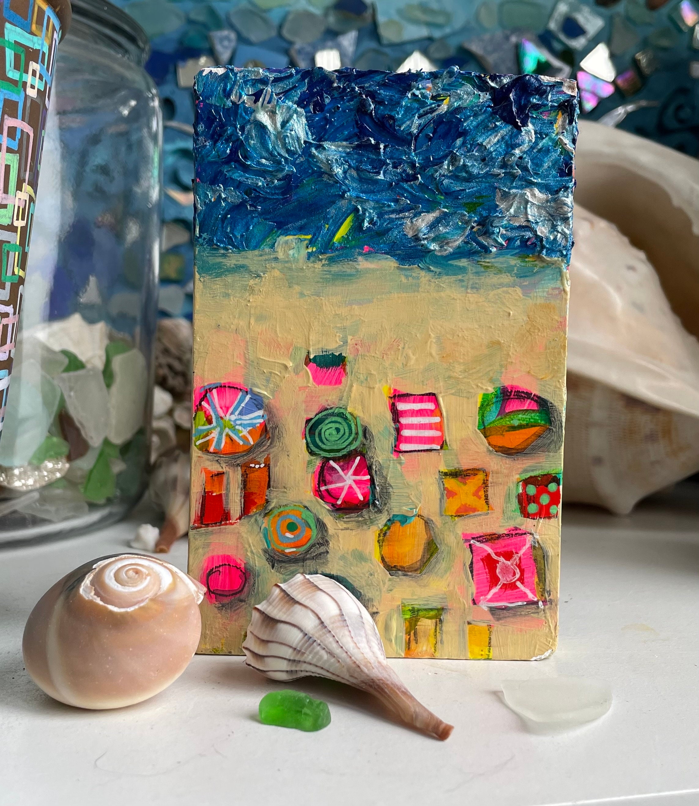 Aerial Beach Scene Summer Painting - Etsy
