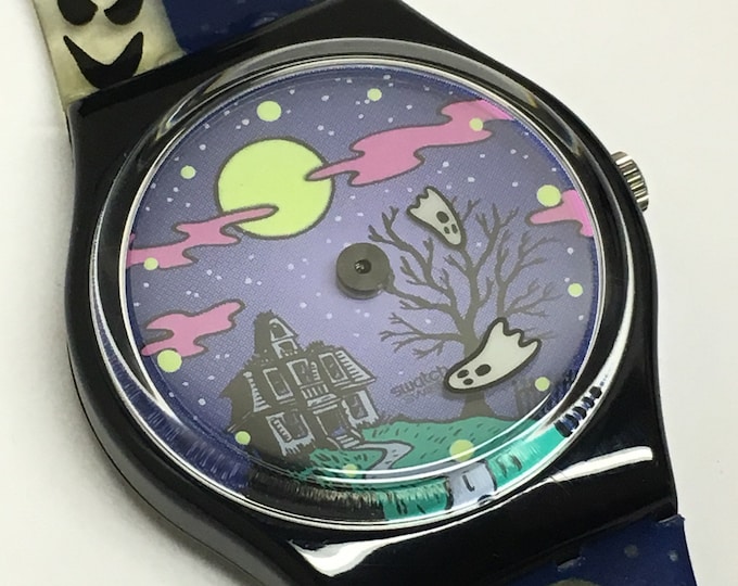 Halloween Swatch Watch Geisterstund GB192 PACK Tombstone Packaging Glow ...