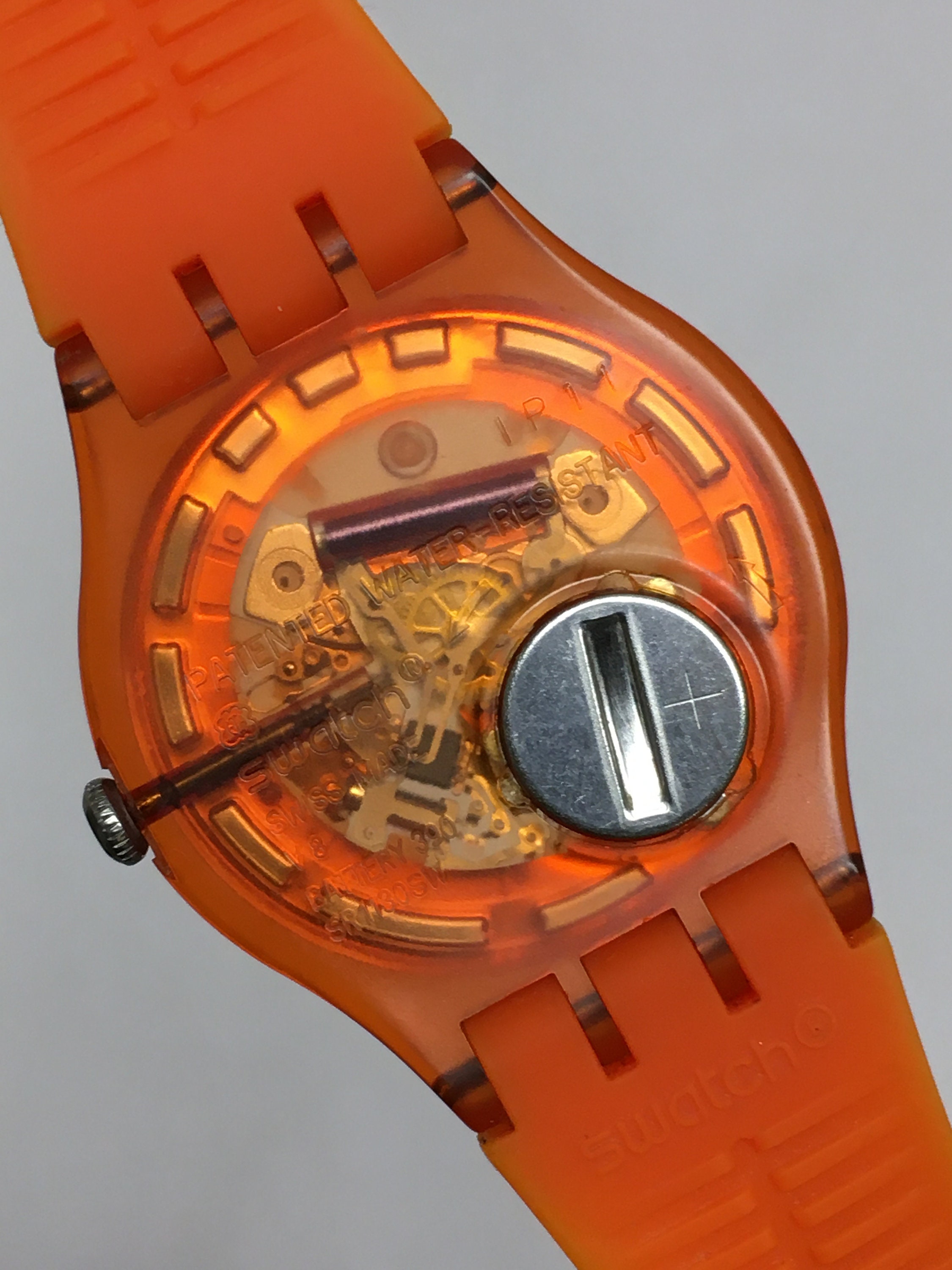 Swatch Watch Orange Lacquered SUOO100 Colorful Skeleton - Etsy