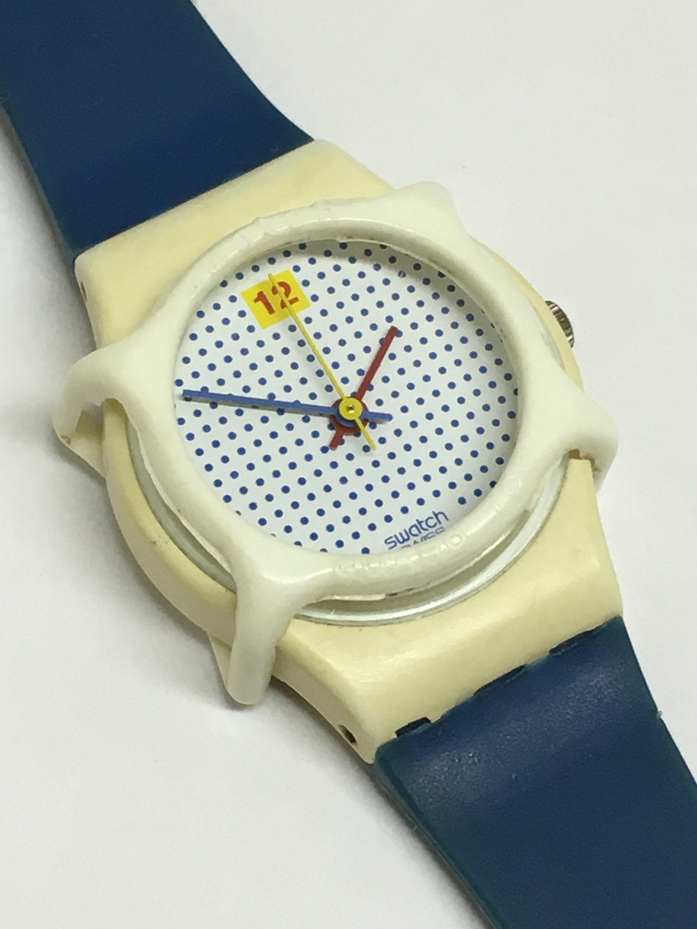 Swatch Watch Vintage Ladies Dotted Swiss LW104 1985 Cream | Etsy