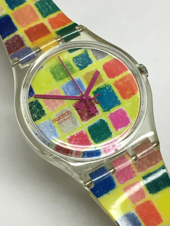 Vintage 1990s Swatch Watch Agatic Agatac GK280 1997 Yellow - Etsy