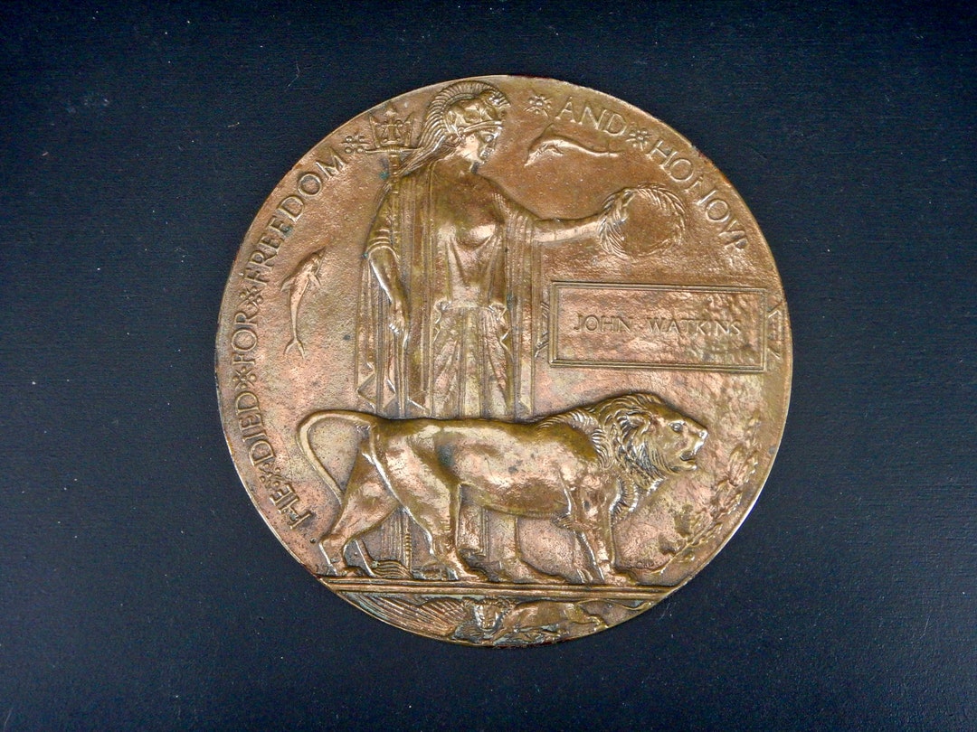 British WW1 Memorial Plaque Death Penny War Penny Death Plaque Antique ...