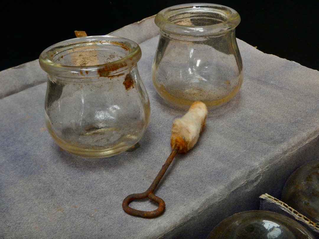 Antique Boxed Set of Glass Cupping Jars - Antique French Glass Suction ...