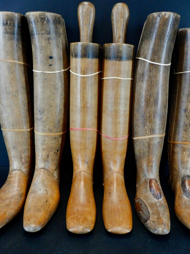 Antique French Cavalry Officers Boot Trees - Wooden Boot Lasts ...