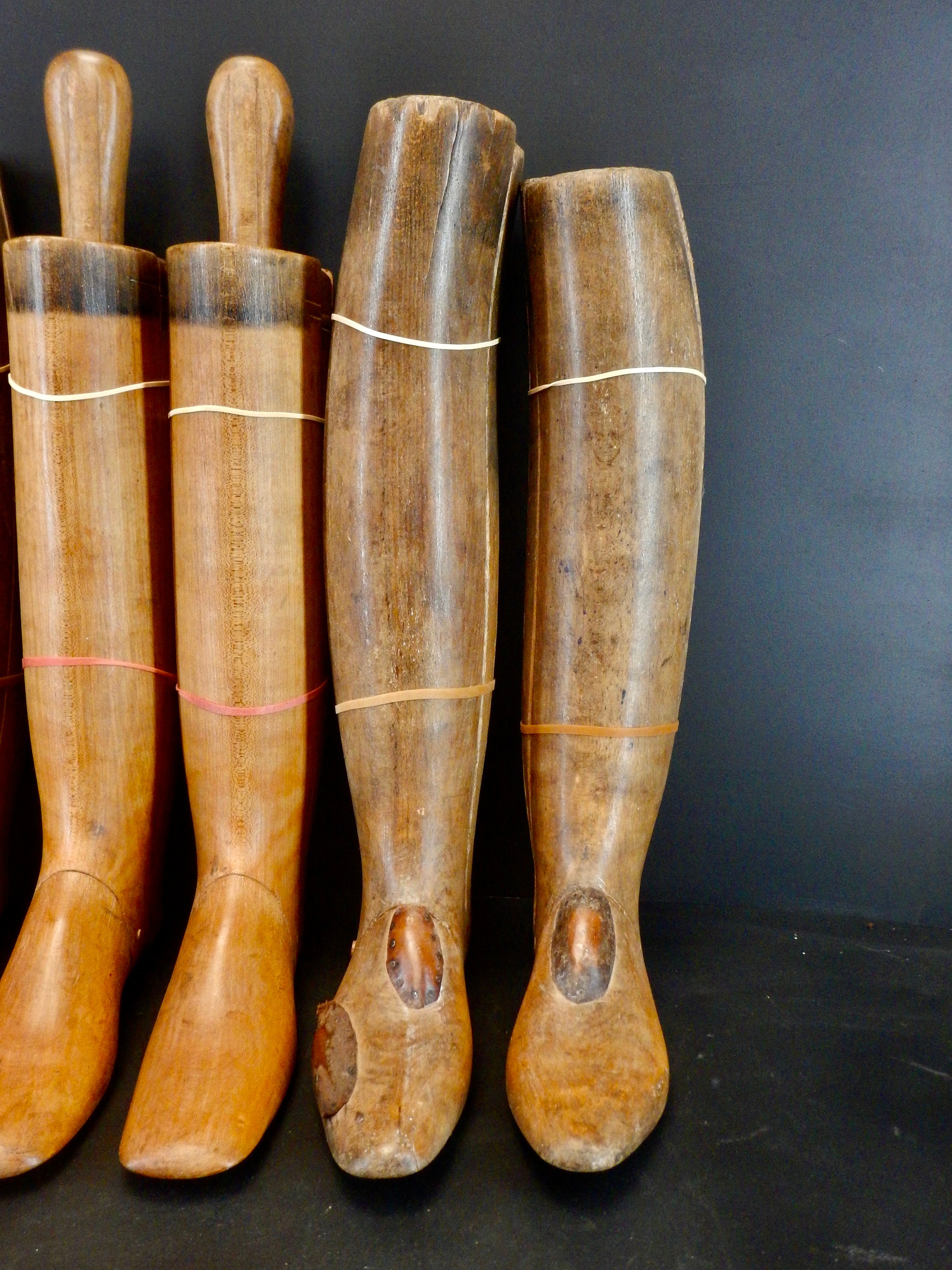 Antique French Cavalry Officers Boot Trees - Wooden Boot Lasts ...