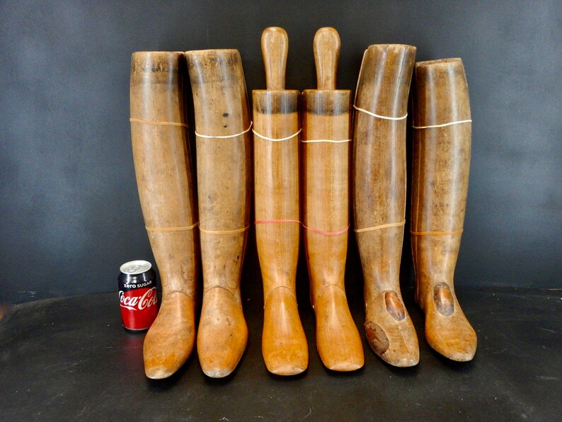 Antique French Cavalry Officers Boot Trees - Wooden Boot Lasts ...