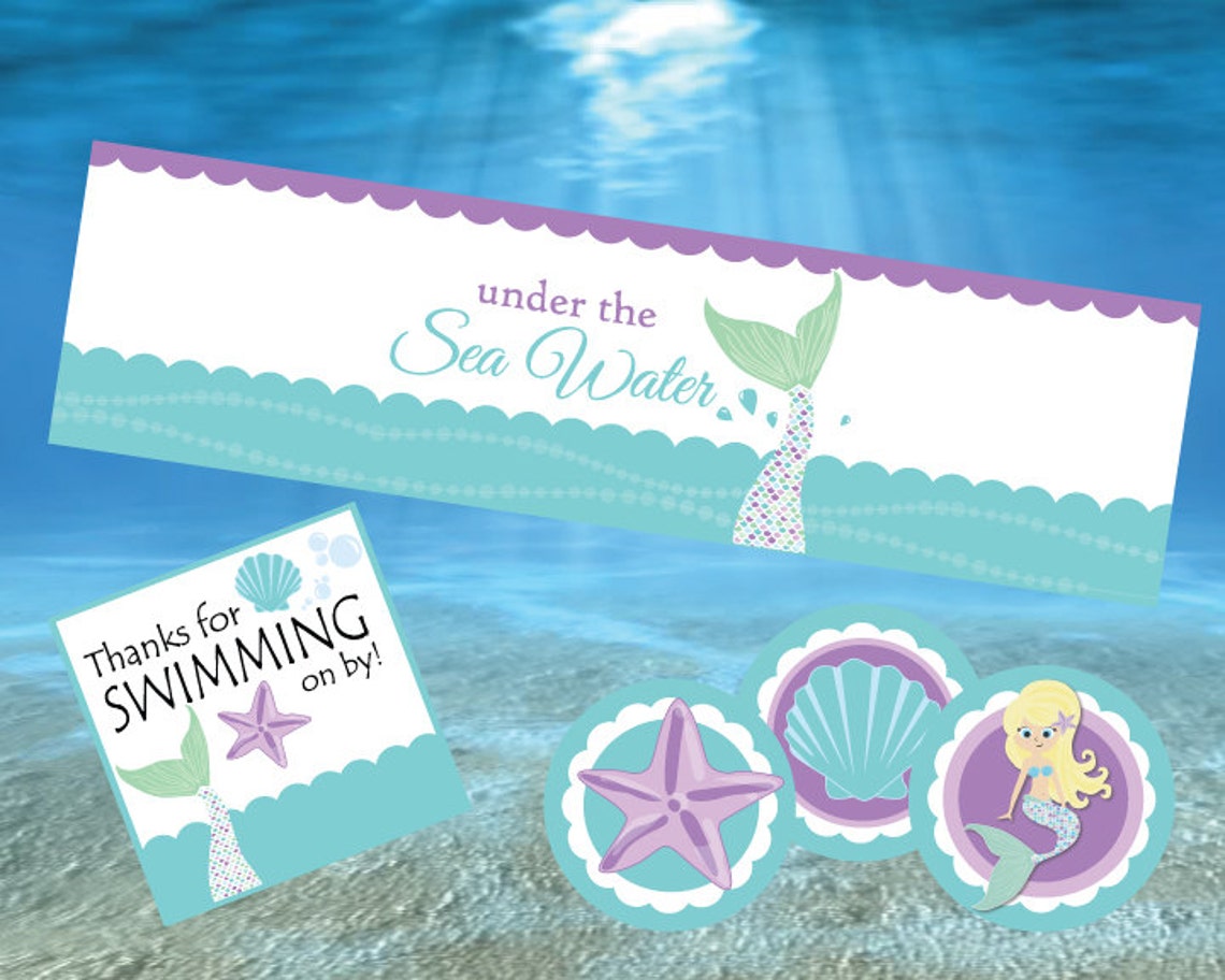 Mermaid Themed Party Printables - Etsy