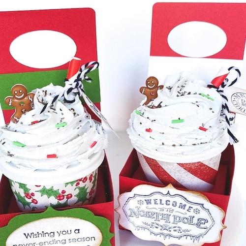 Christmas Gift Card Holder With Mini Coffee Cup Coffee Gift - Etsy