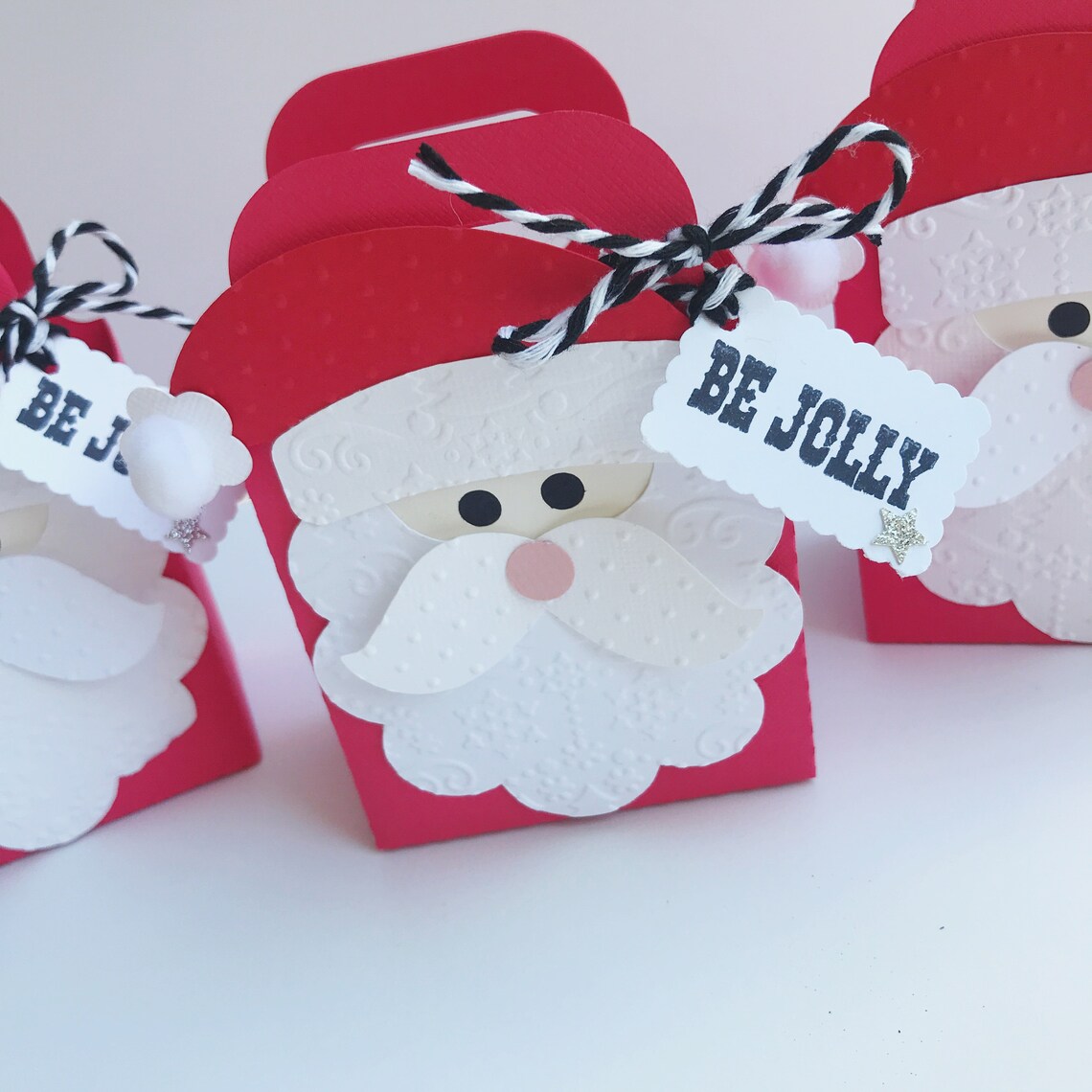Christmas Party Favor Boxes Set of 6 Christmas Treat Bag - Etsy