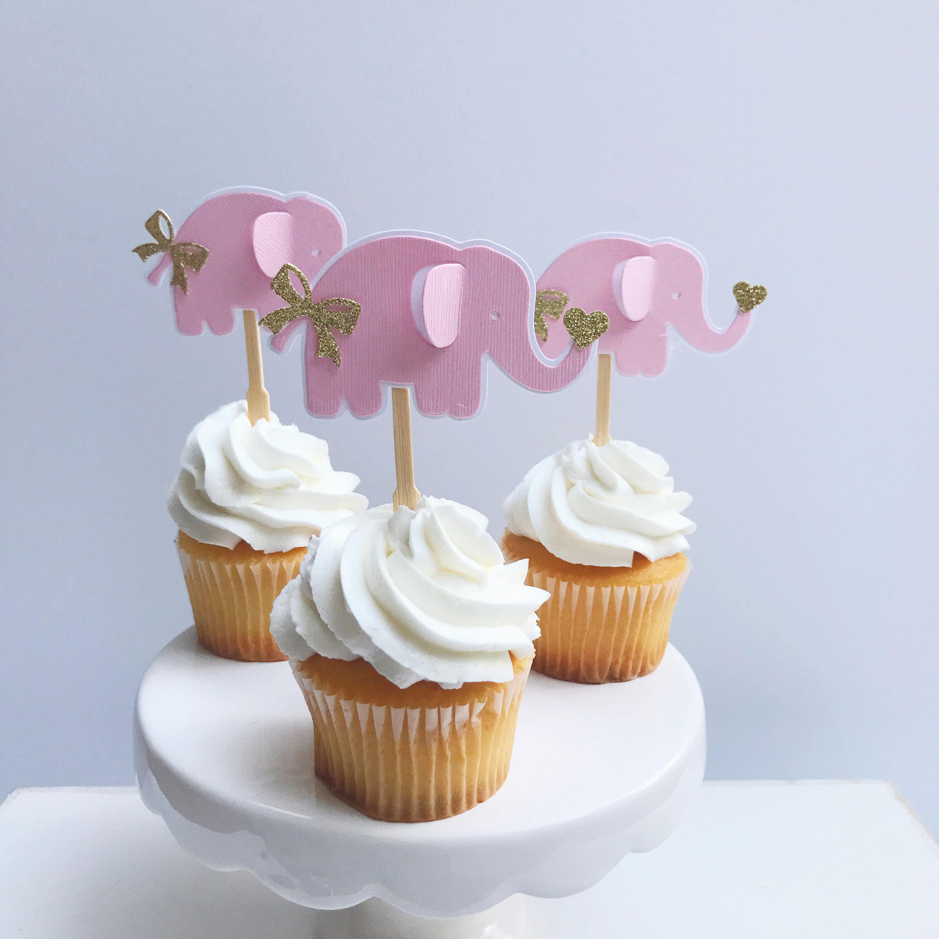 12 Elephant Cupcake Toppers Elephant Food Picks Elephant Picks Elephant ...
