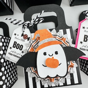 Set of 6 Halloween Ghost Favor Boxes, Cute Halloween Party Favor, Kid's ...