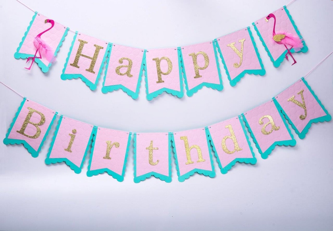Flamingo Party Banner, Flamingo Birthday Banner, Flamingo Baby Shower ...