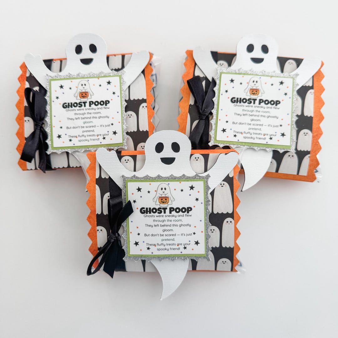 Ghost Poop Halloween Favor, Marshmallow Treat, Funny Kids Gift - Etsy